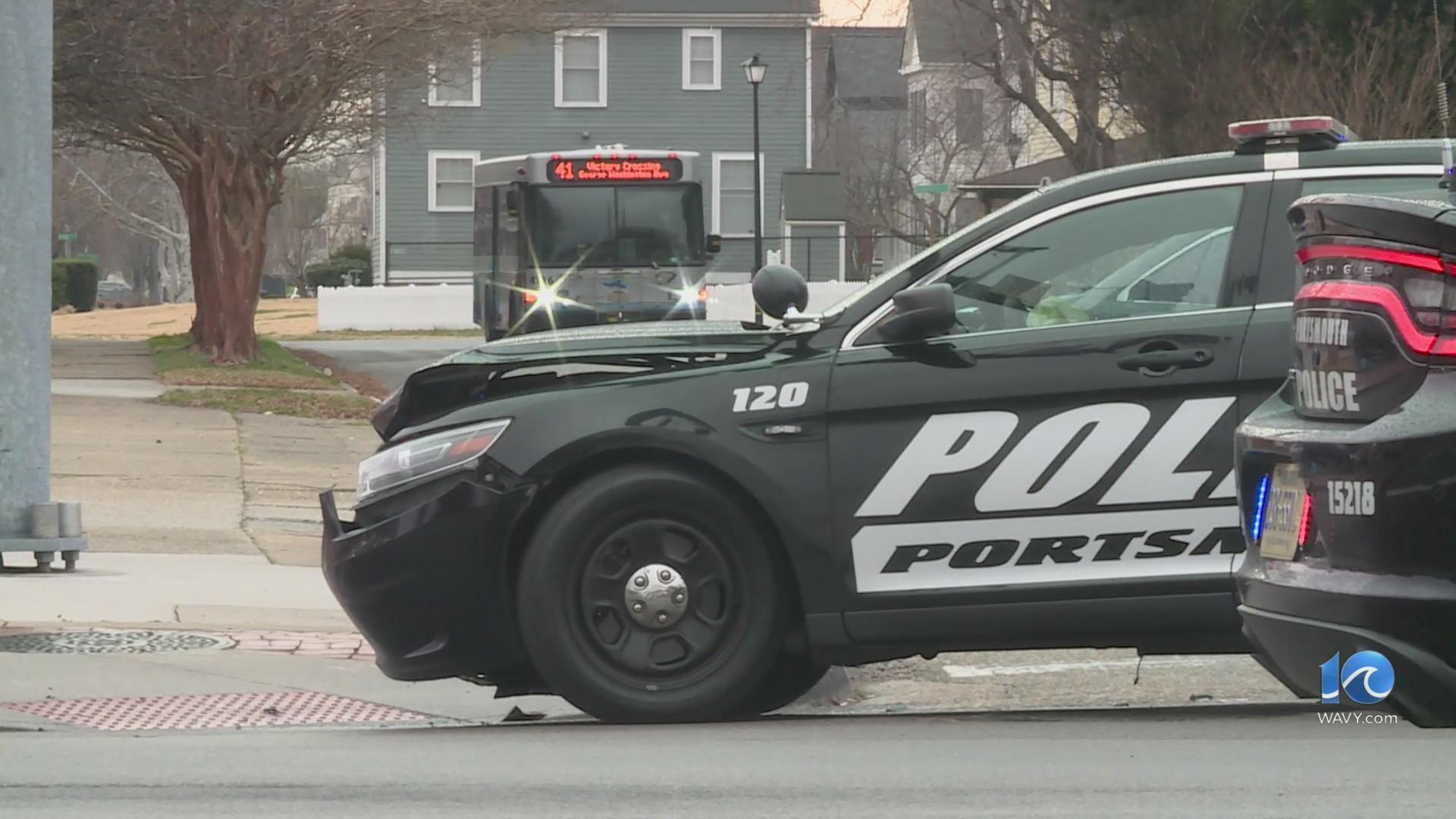 Police car involved in crash