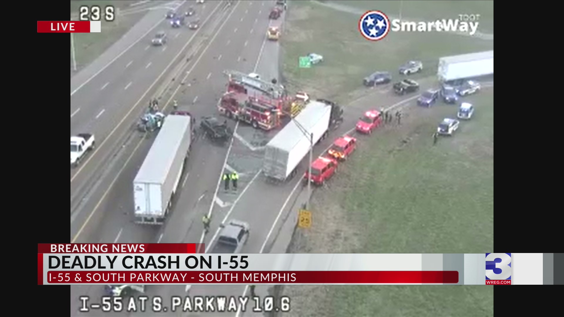 Fatal wreck shuts I-55 southbound at S Parkway: MPD