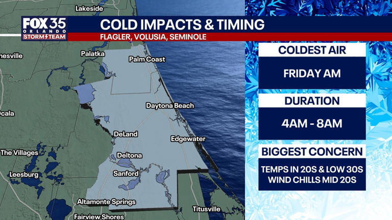 Florida cold front: County-by-county forecast, timeline, how cold it ...