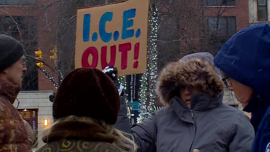 People speak out against ICE in Grand Rapids
