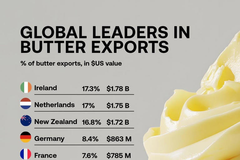 Who leads the world in butter exports?