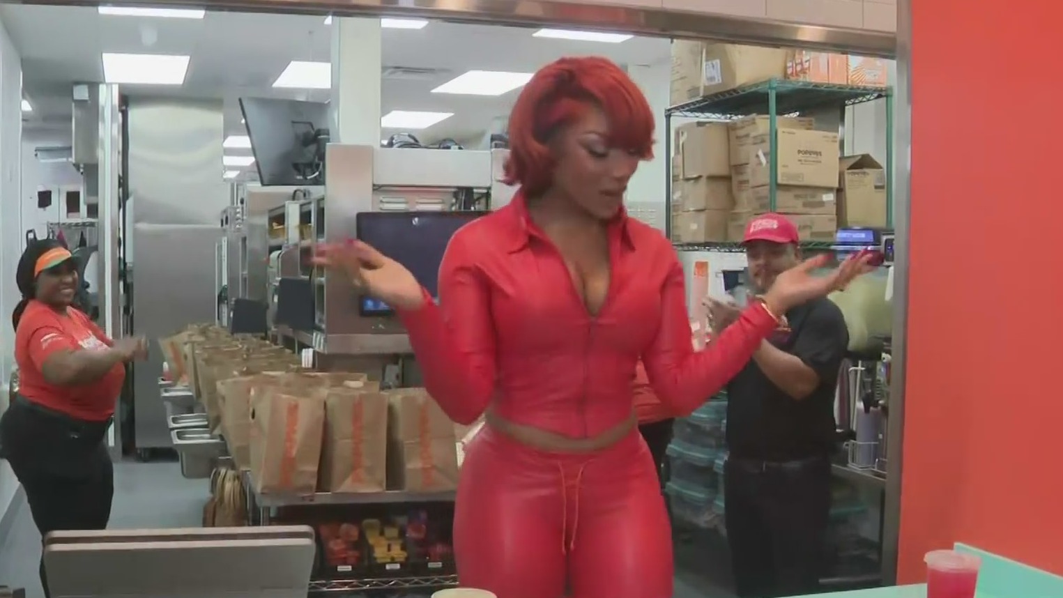 Megan Thee Stallion debuts curated Popeyes restaurant on Miami Beach