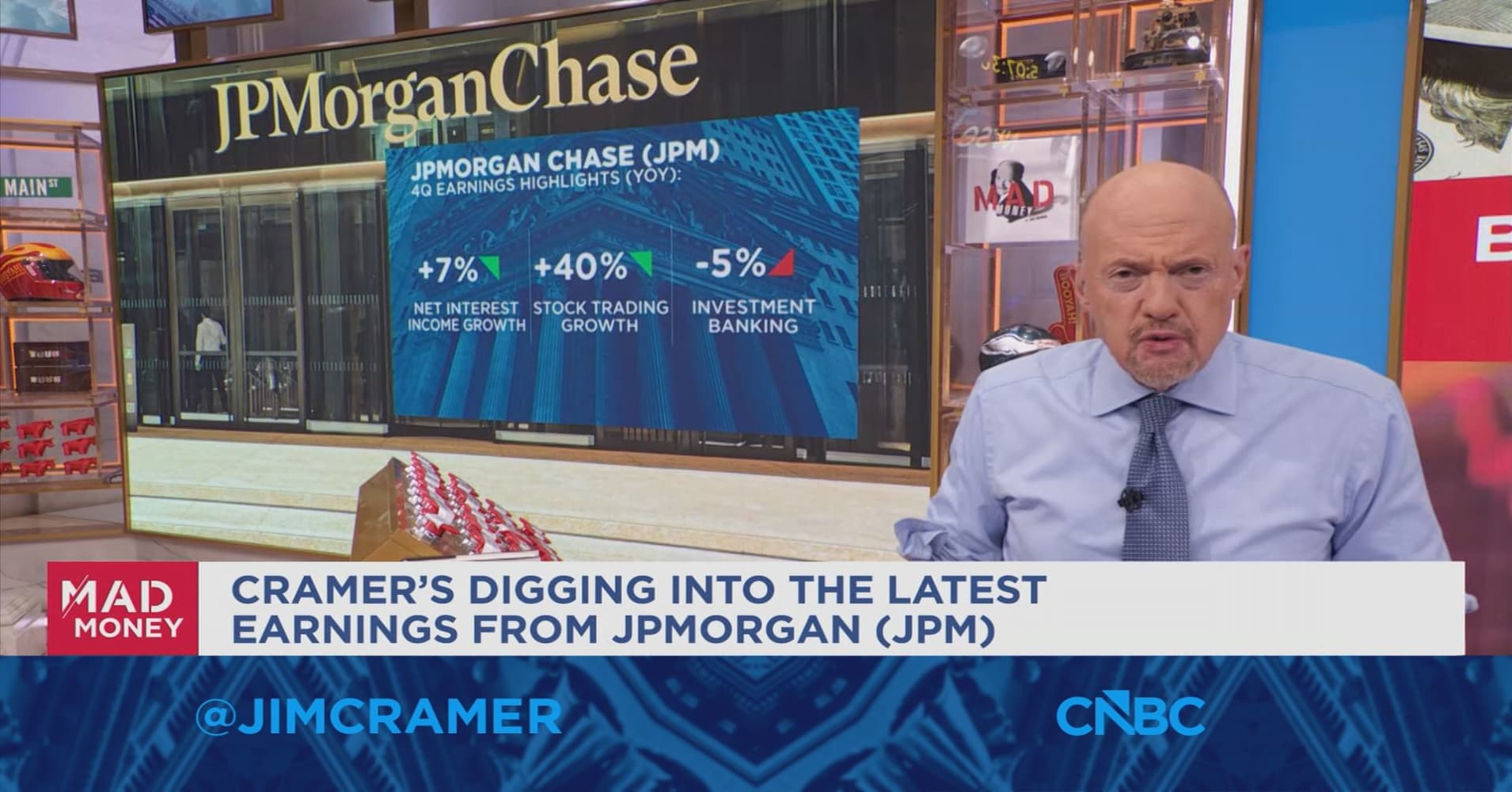 Bank earnings numbers were actually good, says Jim Cramer