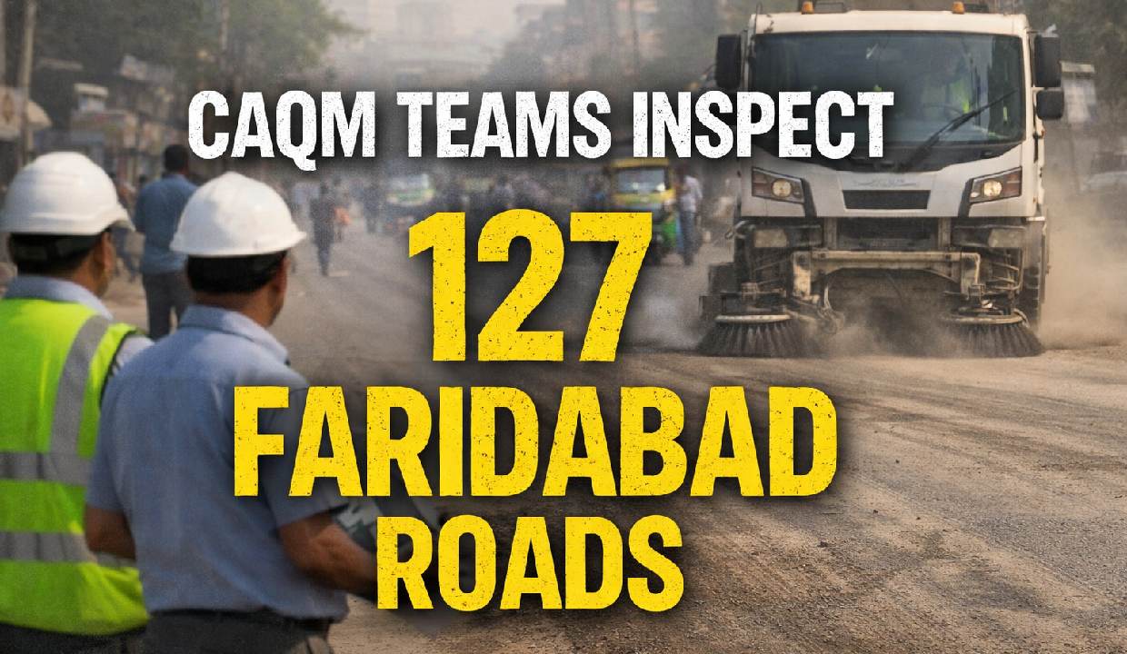 CAQM teams inspect 127 Faridabad roads