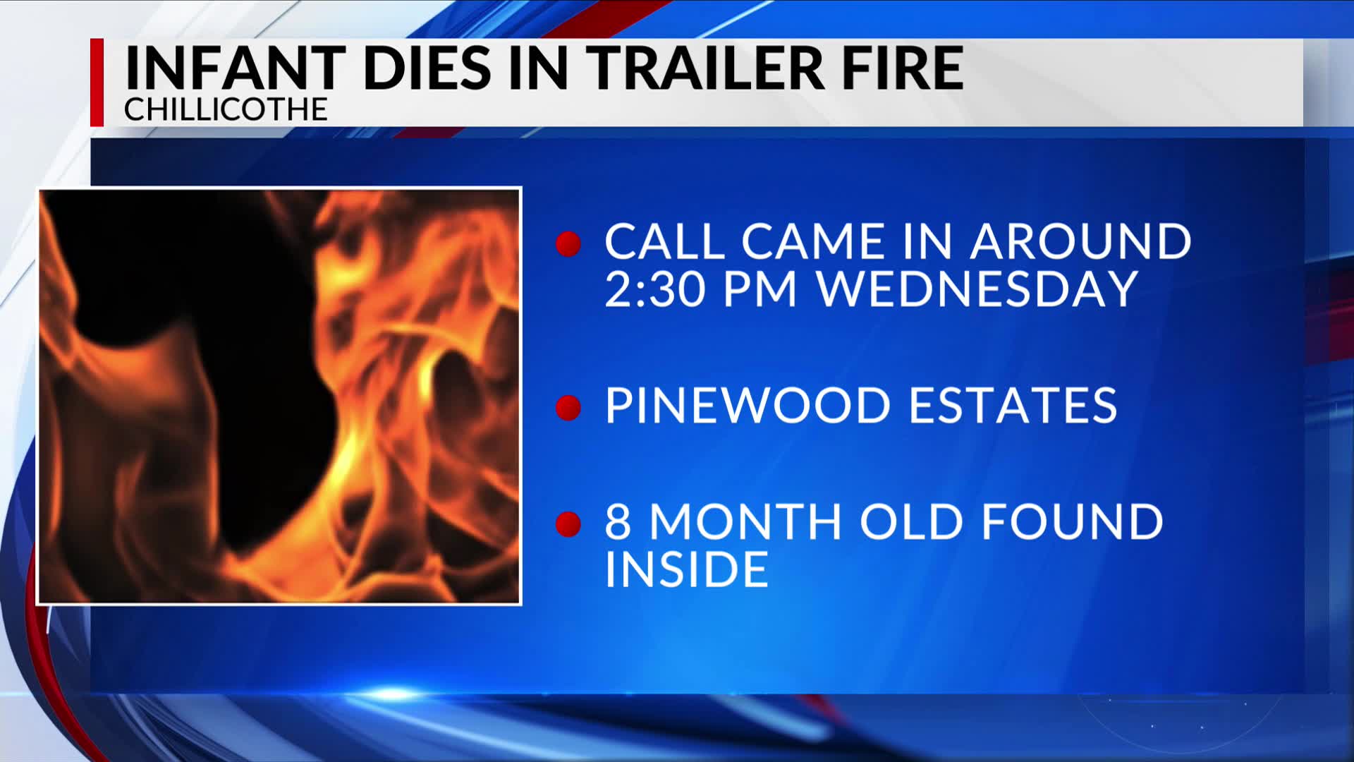 Infant dies in Chillicothe trailer fire