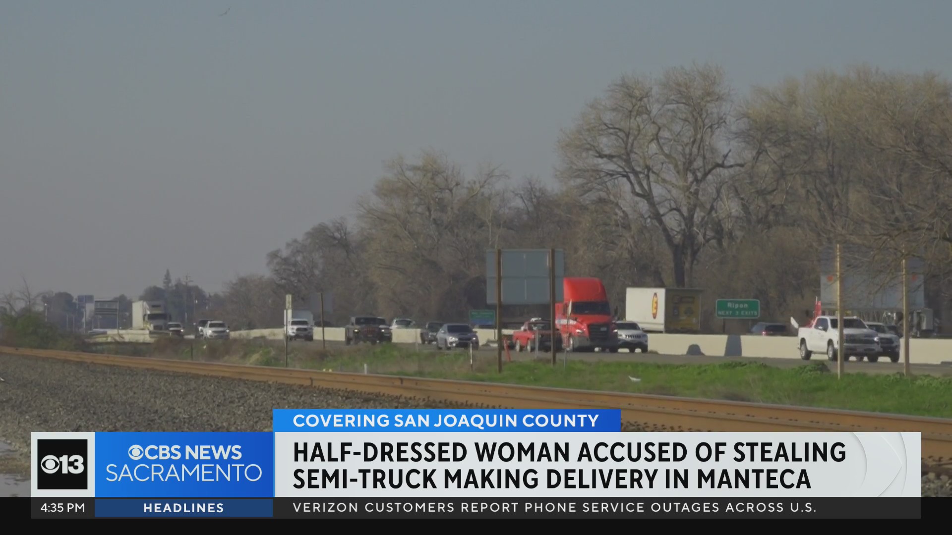 Half-dressed woman accused of stealing delivery truck in Manteca