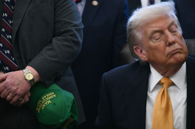 Trump caught dozing off again in Oval Office during milk bill signing