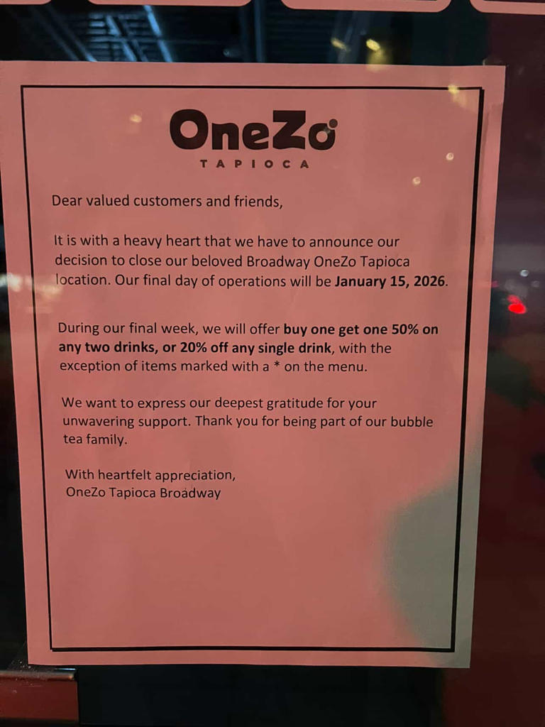 Sad news: The last remaining location of this global bubble tea chain ...