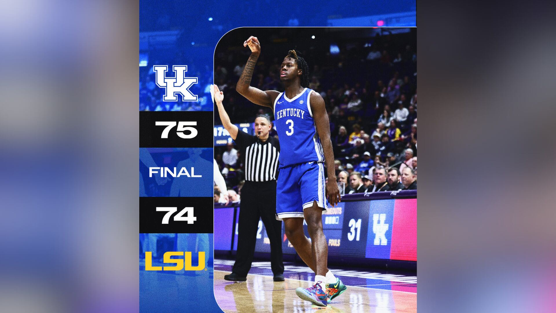 Buzzer beater gives Kentucky win against LSU