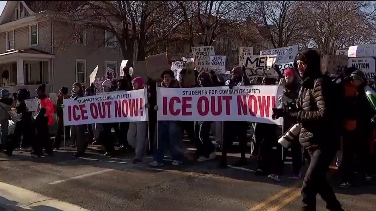 St. Paul students hold walkout, rally against ICE at State Capitol