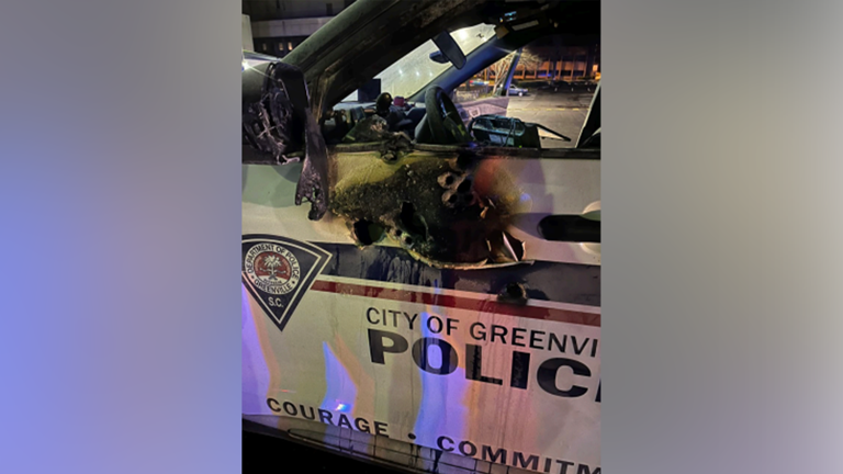 Video shows police officer ambushed in patrol car in explosion of ...