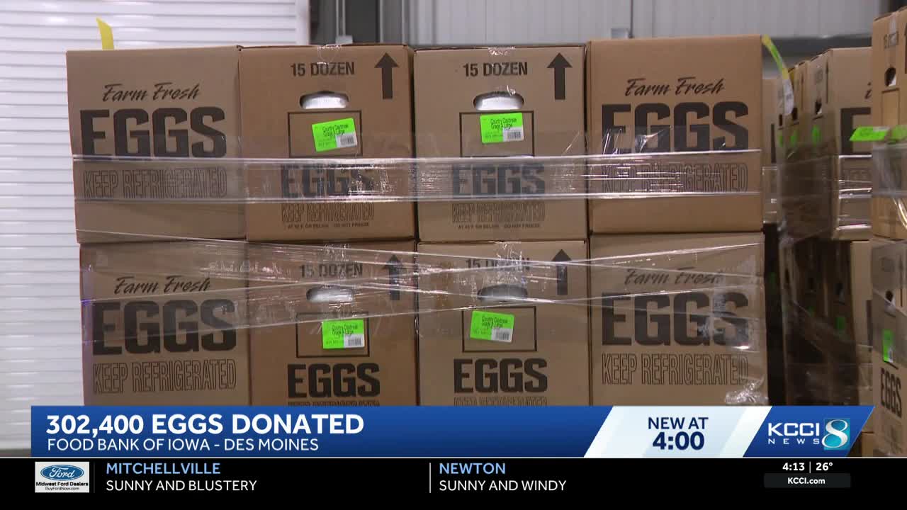 Iowa Egg Council donates over 302,000 eggs to Food Bank of Iowa