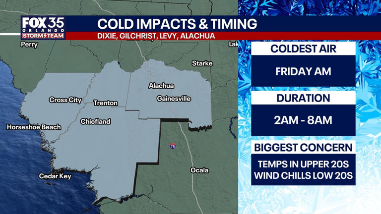 Florida cold front: County-by-county forecast, timeline, how cold it ...