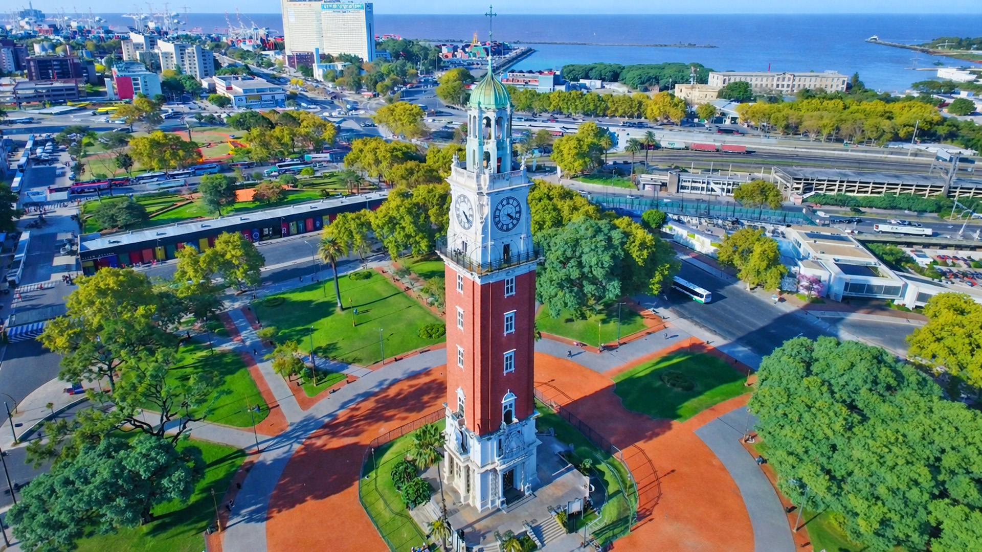 A historic clock tower in the heart of Buenos Aires