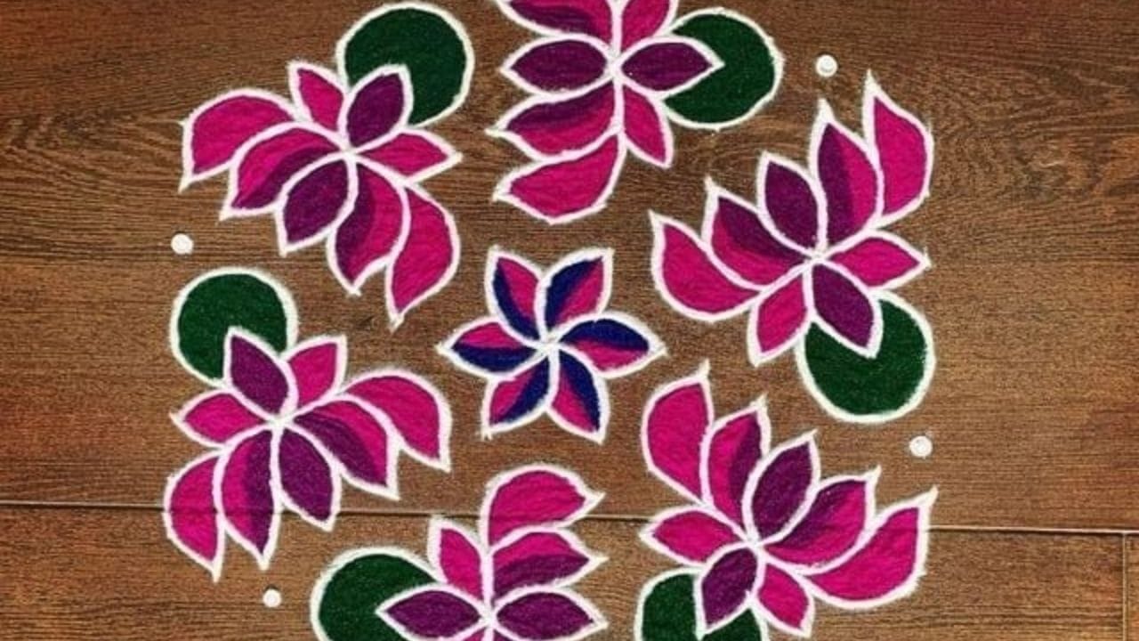 Sankranthi 2026: Stunning muggulu with dots for your home entrance