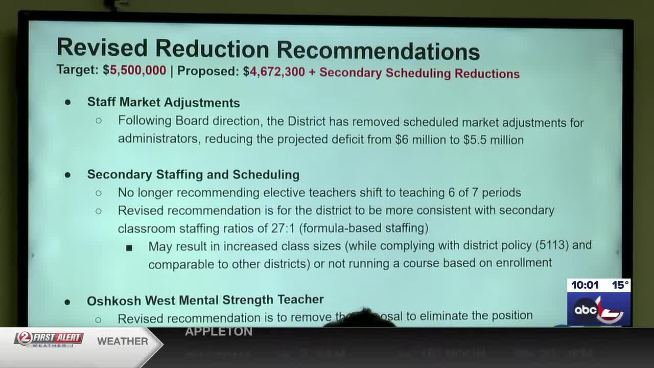 Oshkosh School Board approves revised budget reduction plan for 2026-27 ...