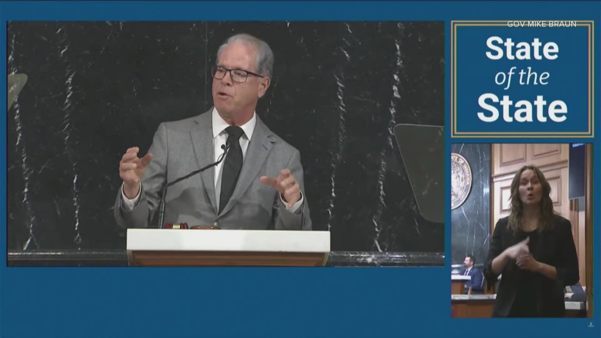 Indiana Gov. Braun touts affordability, data centers in State of the State