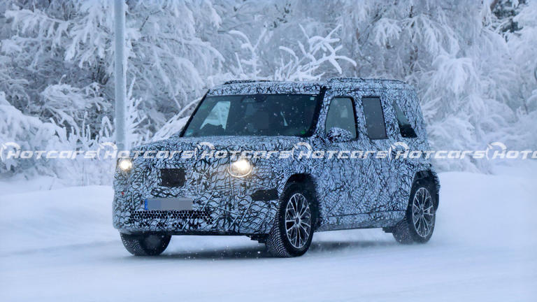2027 Mercedes-Benz baby G-Class spotted testing in polar weather
