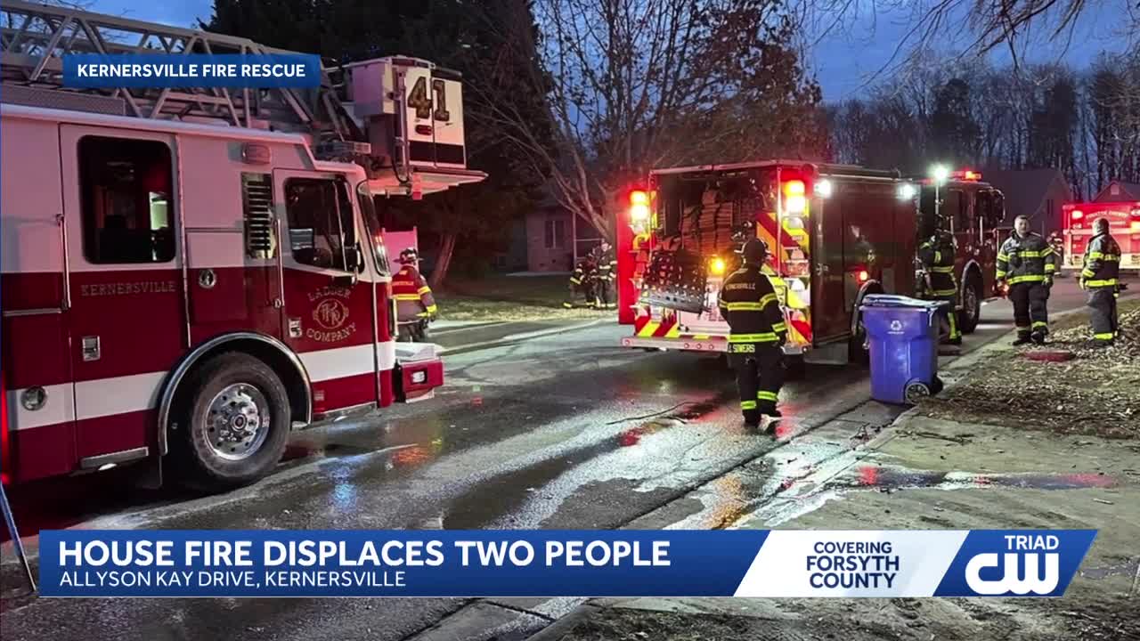 Two displaced after house fire in Kernersville