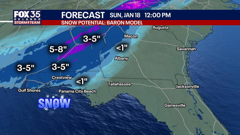 Will it snow in Florida? When, where and how likely? Here's what we know