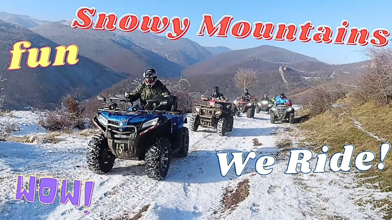 Snow ATV riding with Can-Am and CFMoto