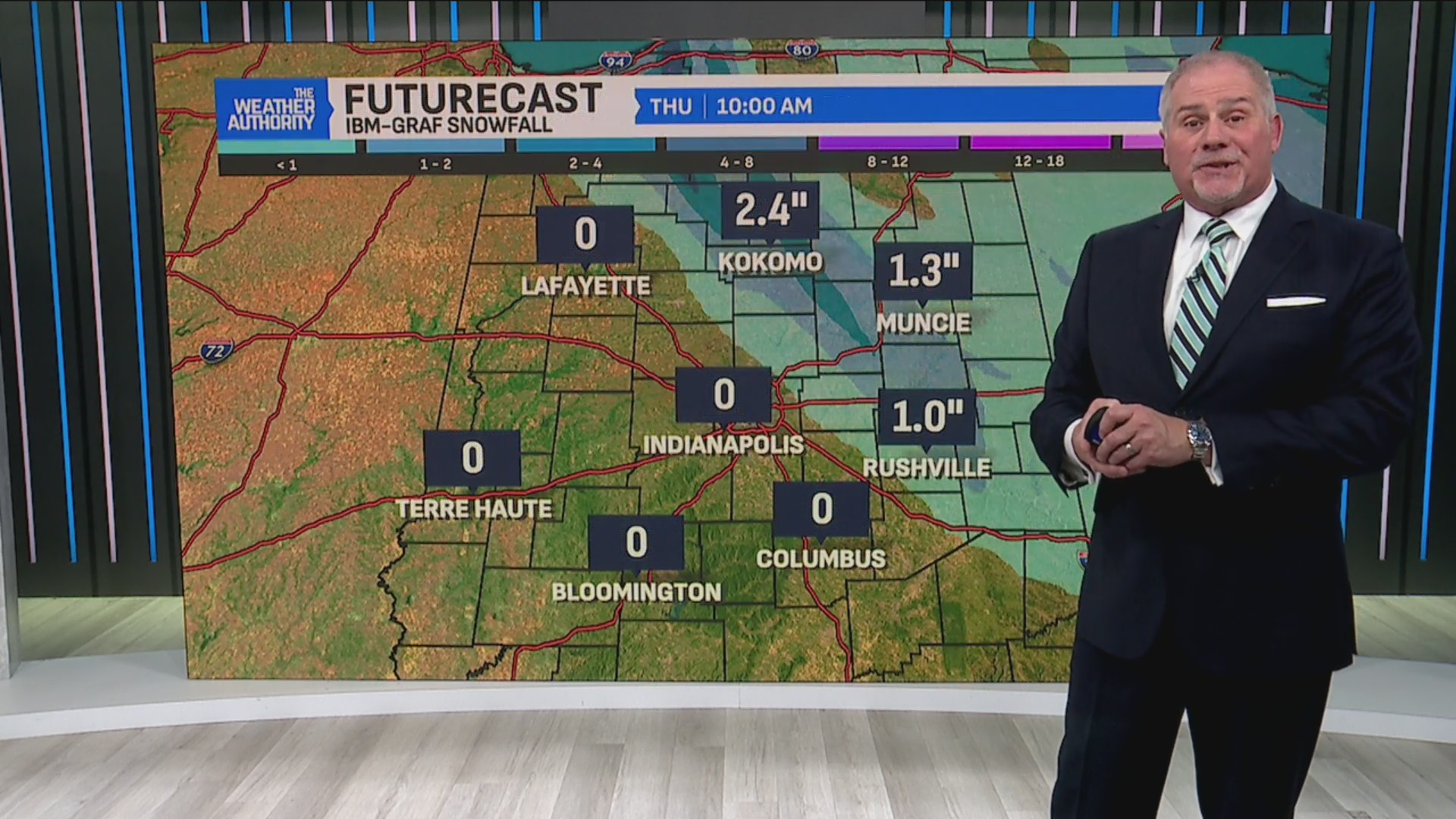 More snowfall in store for central Indiana