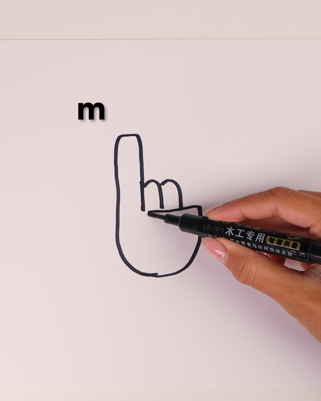 Drawing letters with hands 🤘 ️
