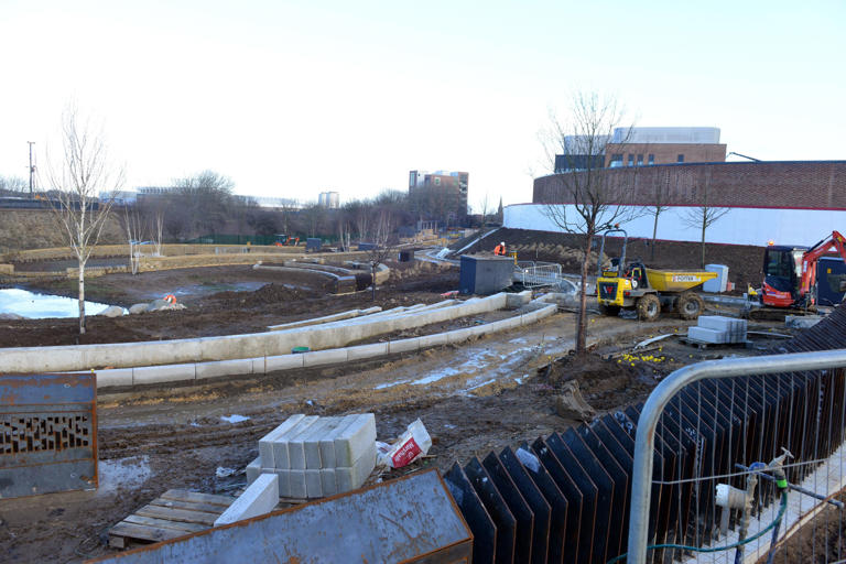 Sunderland's new park taking shape on the banks of the Wear