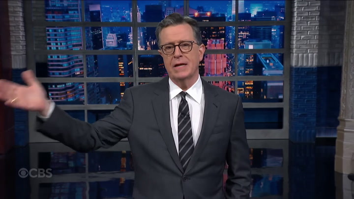 Stephen Colbert mocks MAGA-coded CBS colleague’s Trump interview