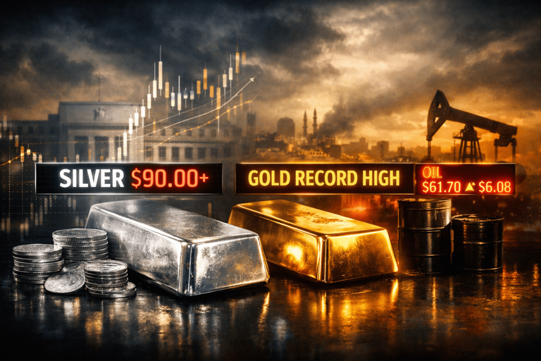 Commodity wrap: Silver shatters $90/oz barrier, gold continues rally ...