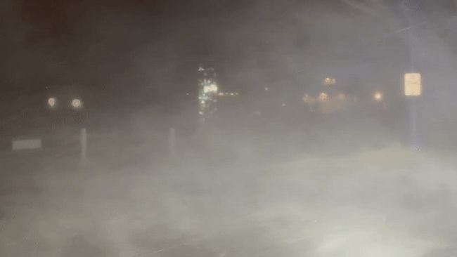 Dangerous lake-effect snow hammers Lake Michigan shore