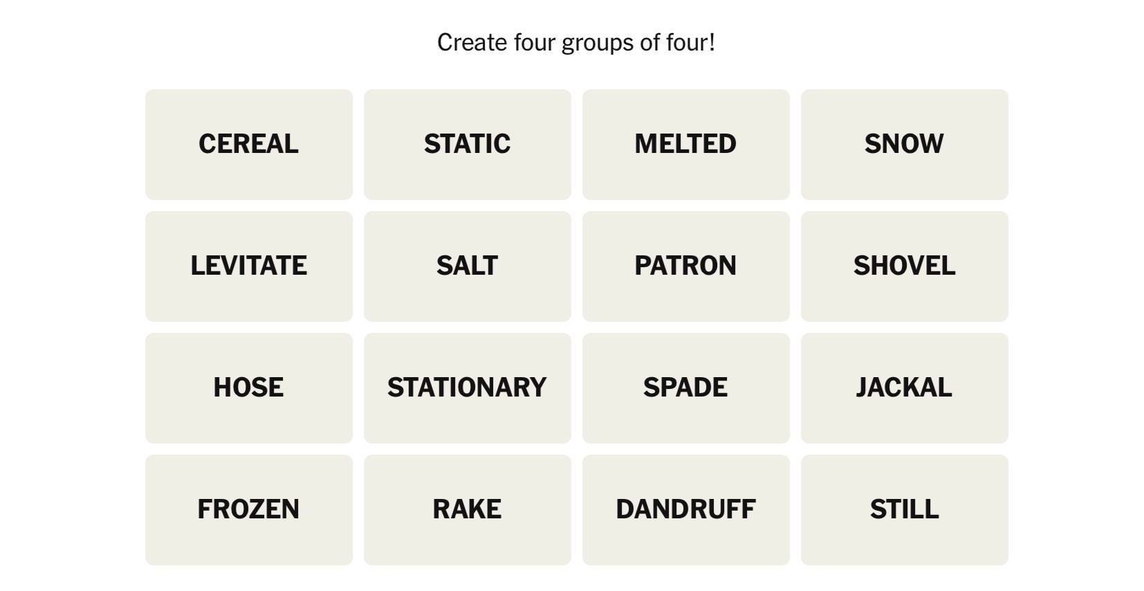 NYT Connections #949: Hints and solutions for January 15, 2026