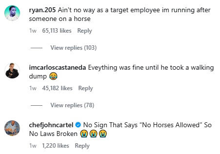 Texas man rides horse through Target store, ignores staff, leaves mess ...