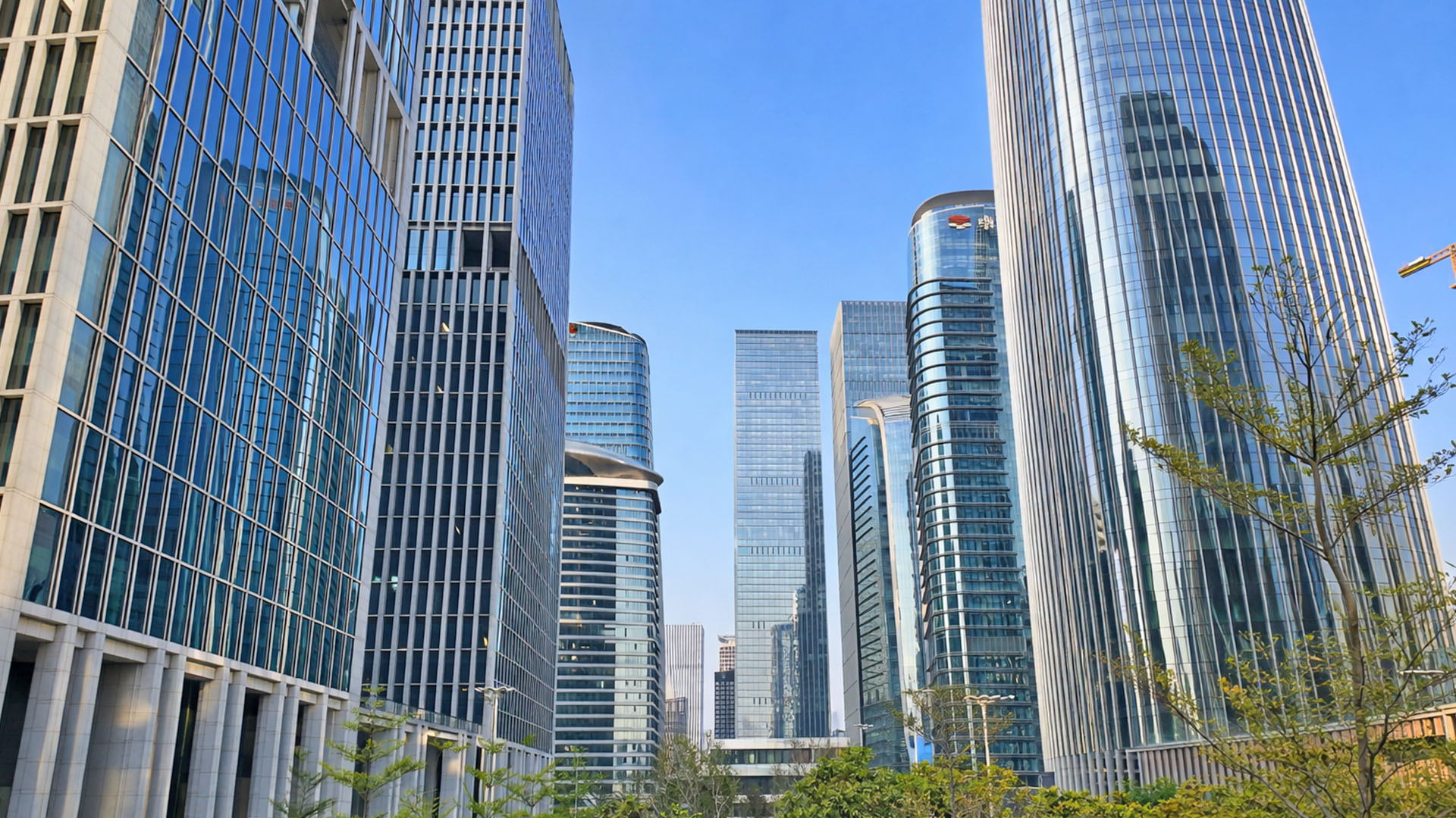 Tall glass towers dominate Qianhai Shenzhen