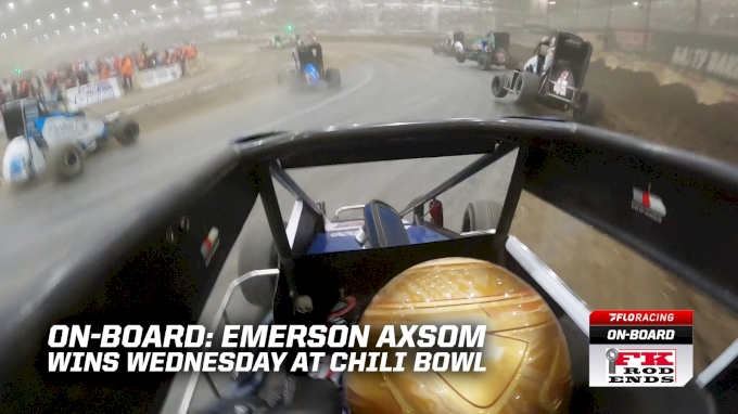 On-board: Emerson Axsom drives to the win Wednesday at 2026 Chili Bowl