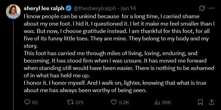 Sheryl Lee Ralph clapped back at mean comments about her feet—and her ...