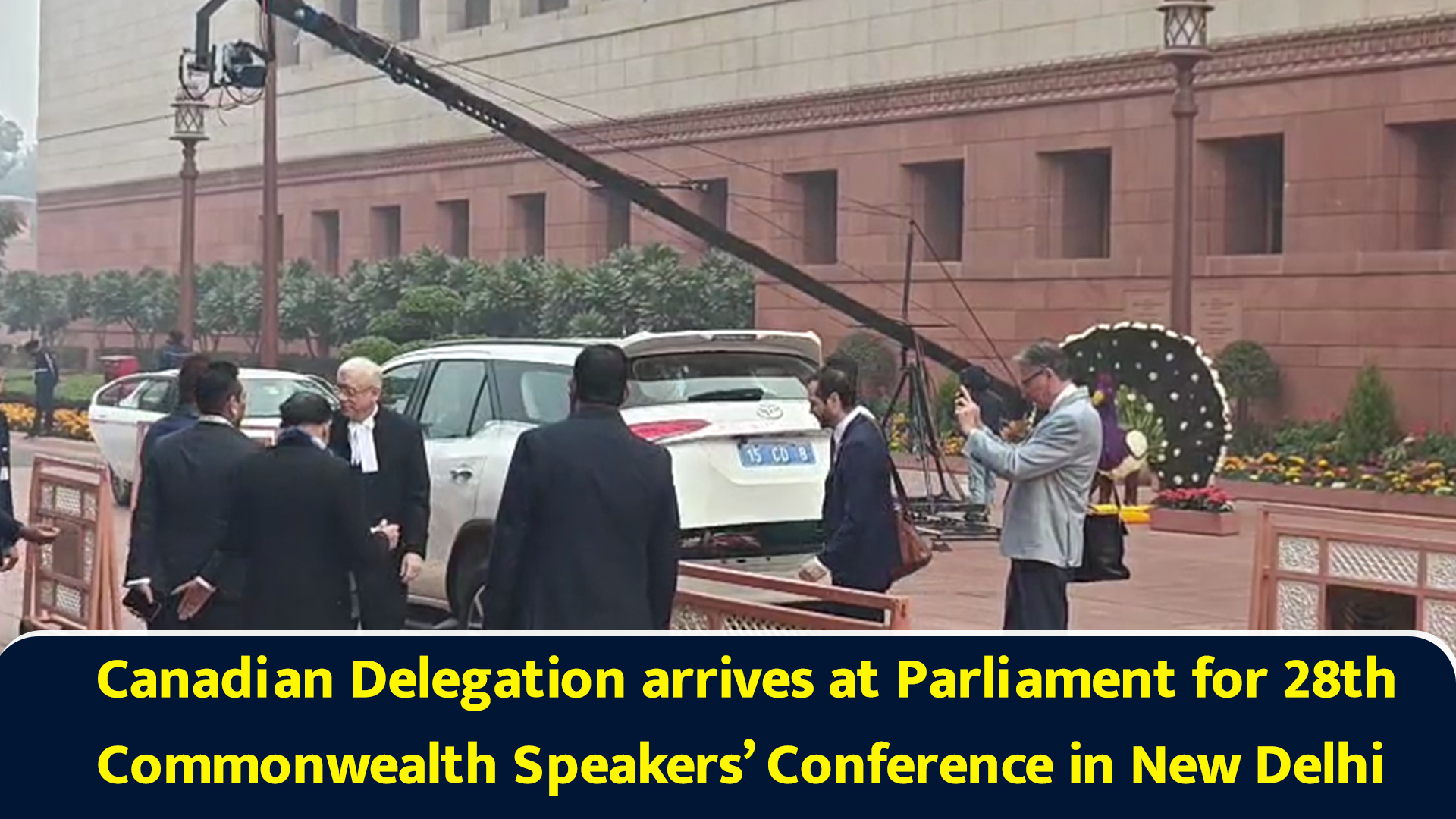 Canadian delegation arrives at Parliament for 28th Commonwealth ...