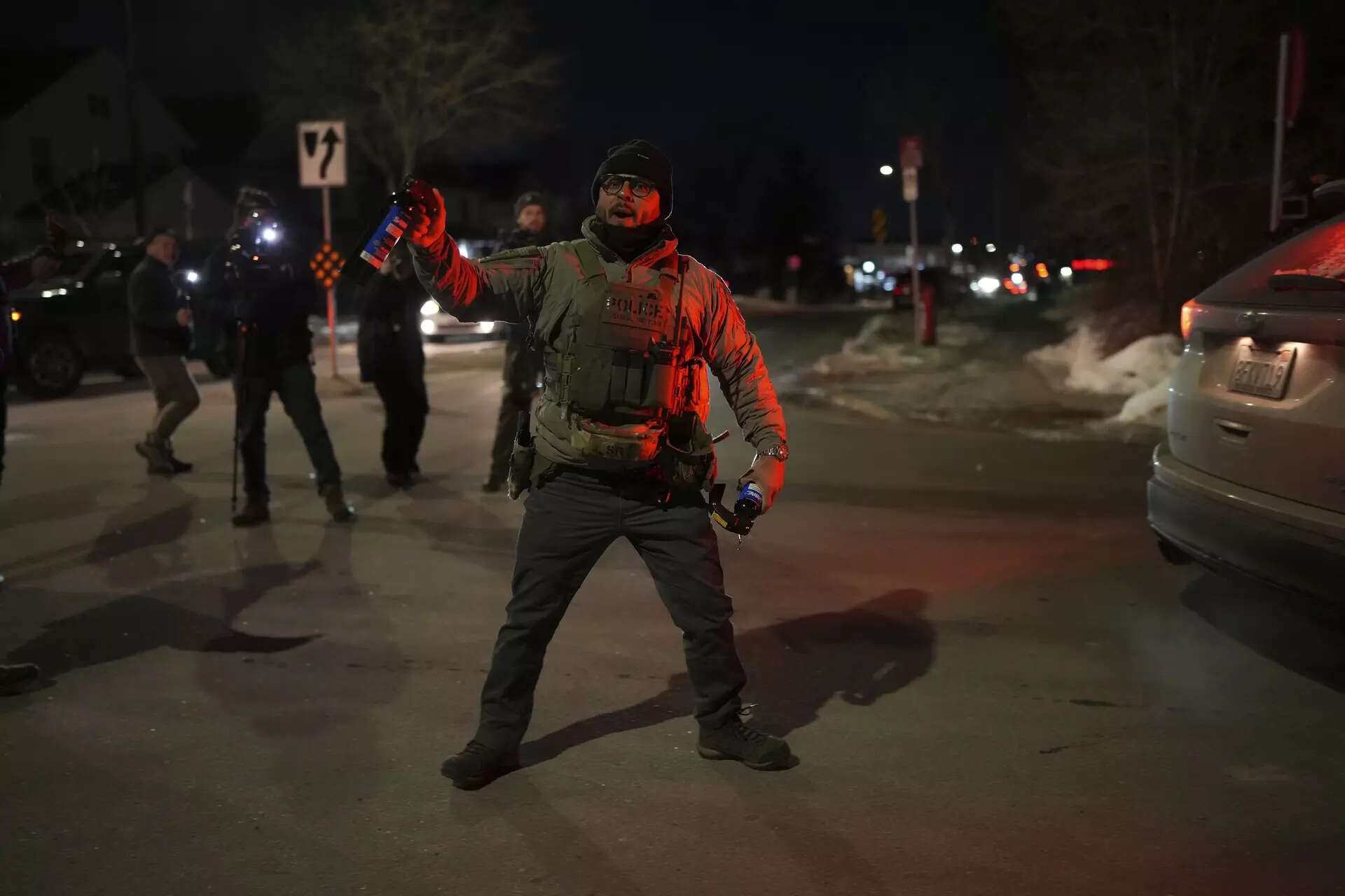 Federal officer shoots person in leg after being attacked during ...