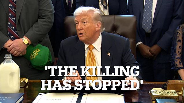 Trump announces Iran to stop executing protestors