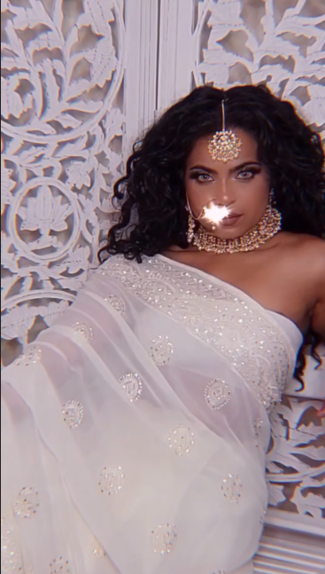 Beautiful Indian outfit transition