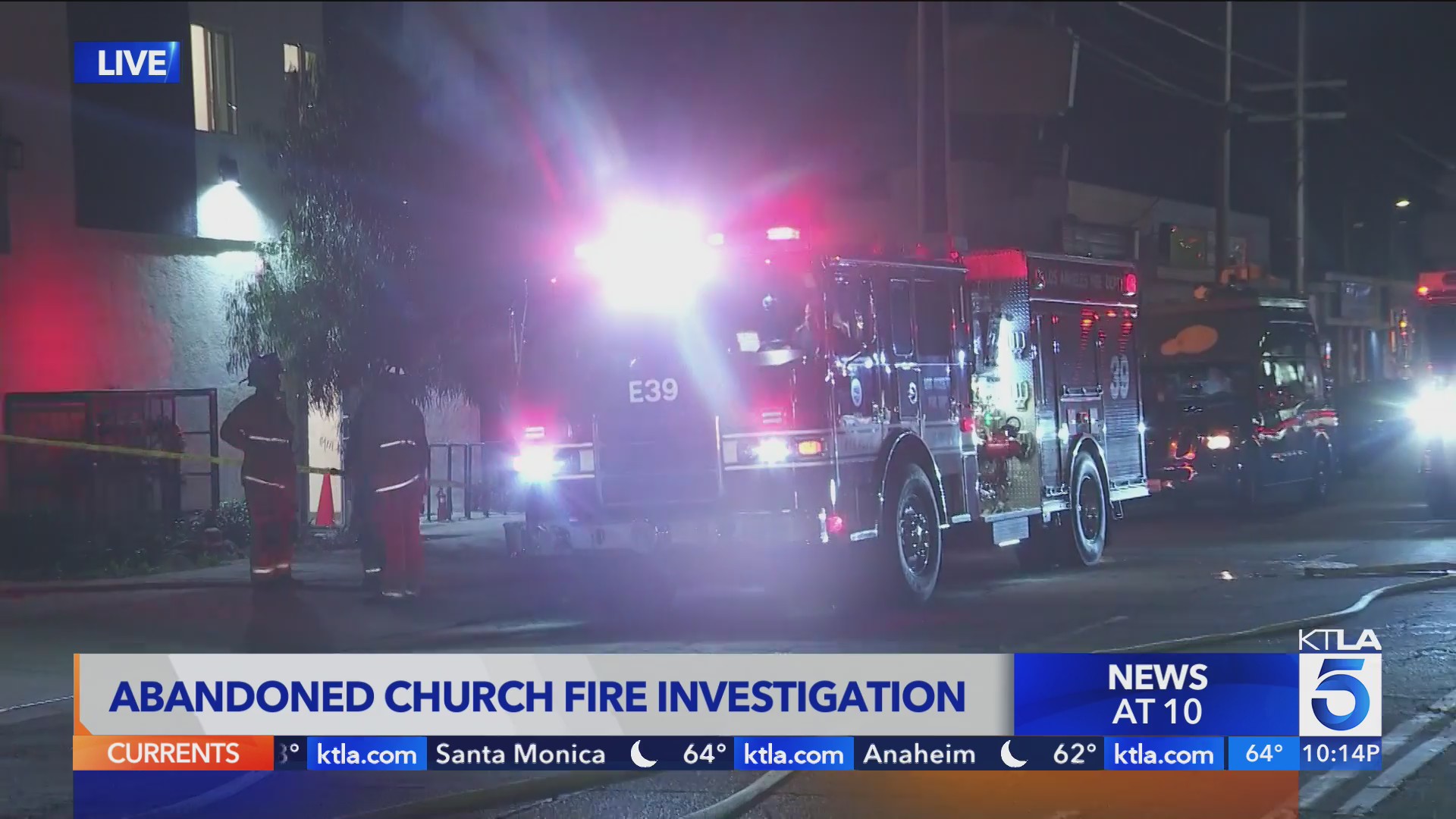 Abandoned North Hills Church fire investigation