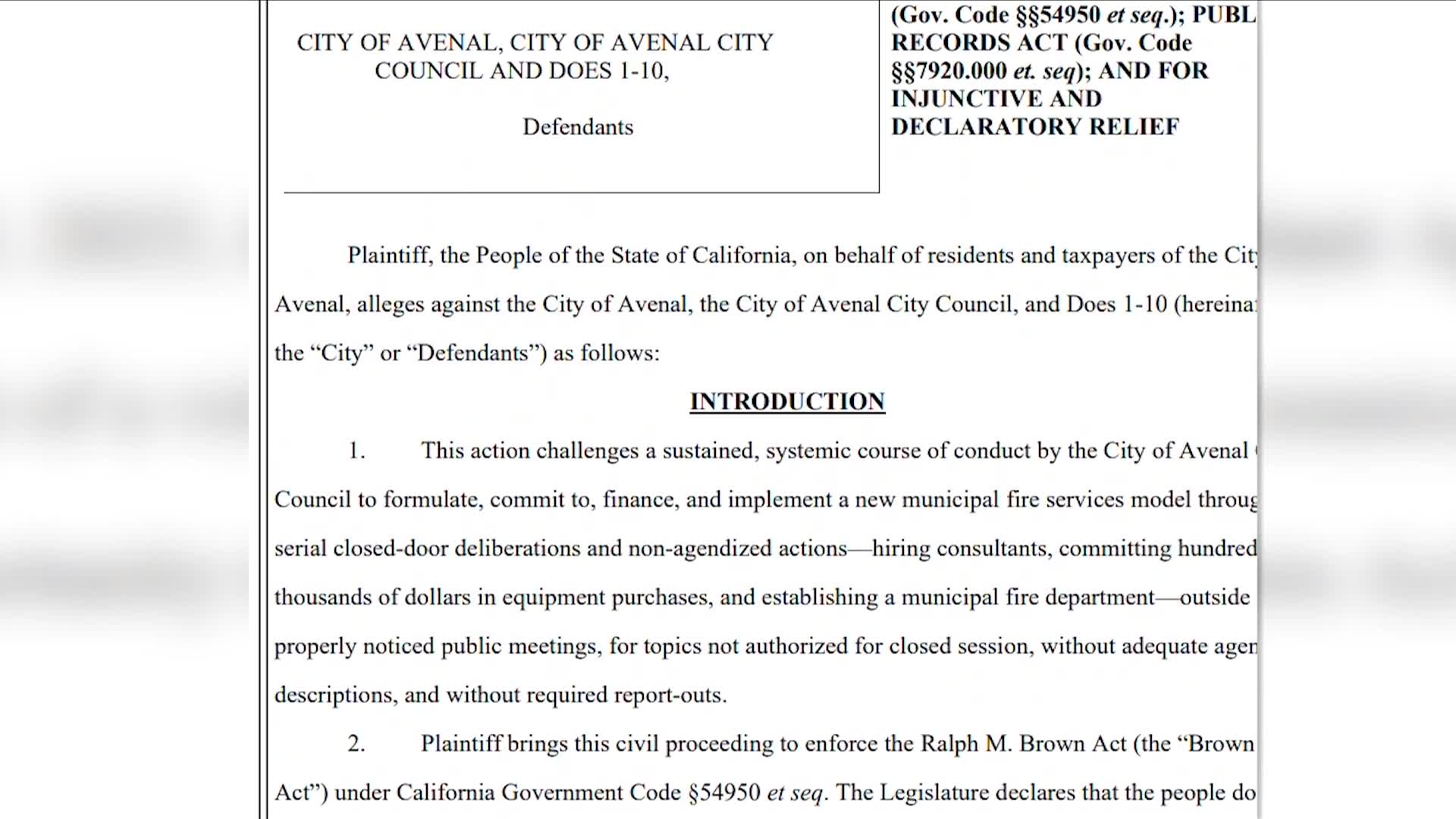 'Secret deliberations': Kings County DA sues Avenal, saying violated ...