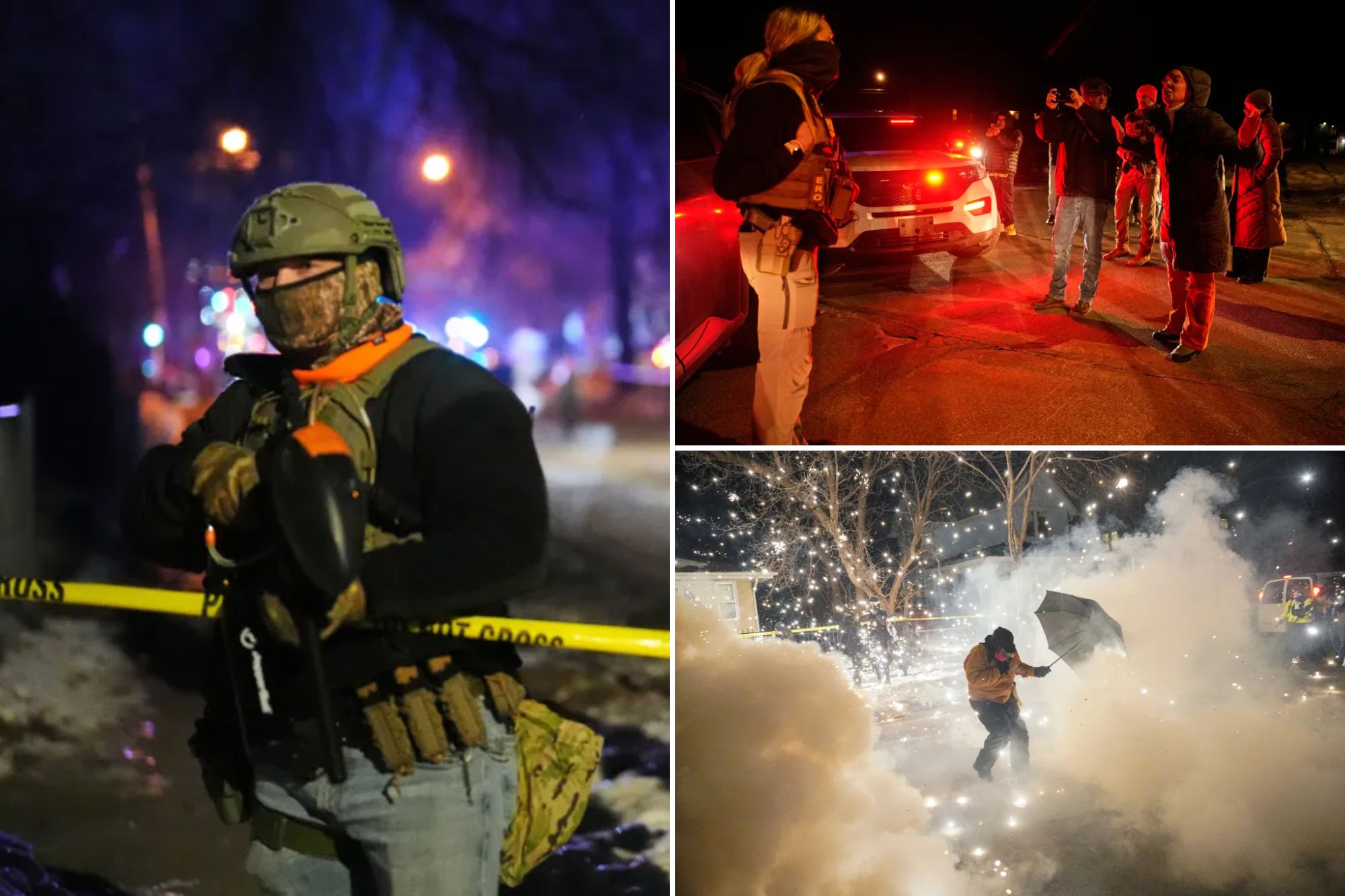 Minneapolis anti-ICE protesters hurl fireworks, rocks at officers ...