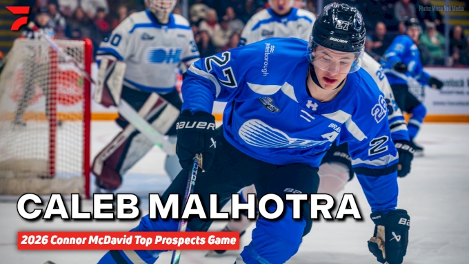 Caleb Malhotra speaks after two-assist night at Connor McDavid OHL Top ...