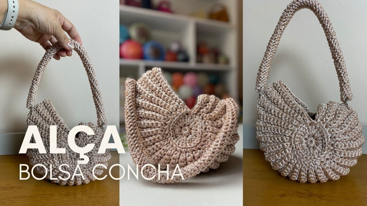 Alça tubular de crochê / alça de bolsa de crochê