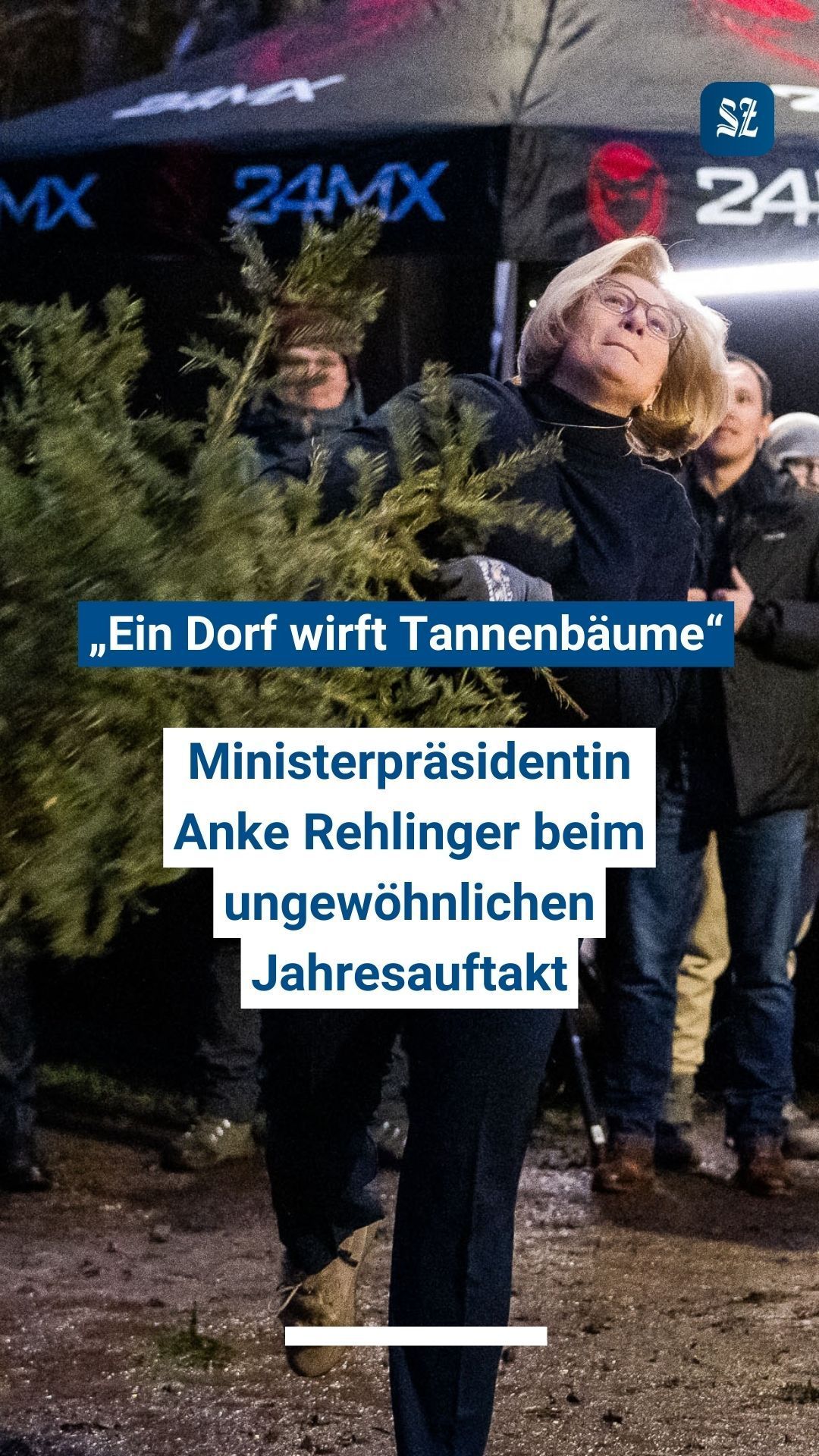 Saarlands Ministerpräsidentin wirft einen Tannenbaum