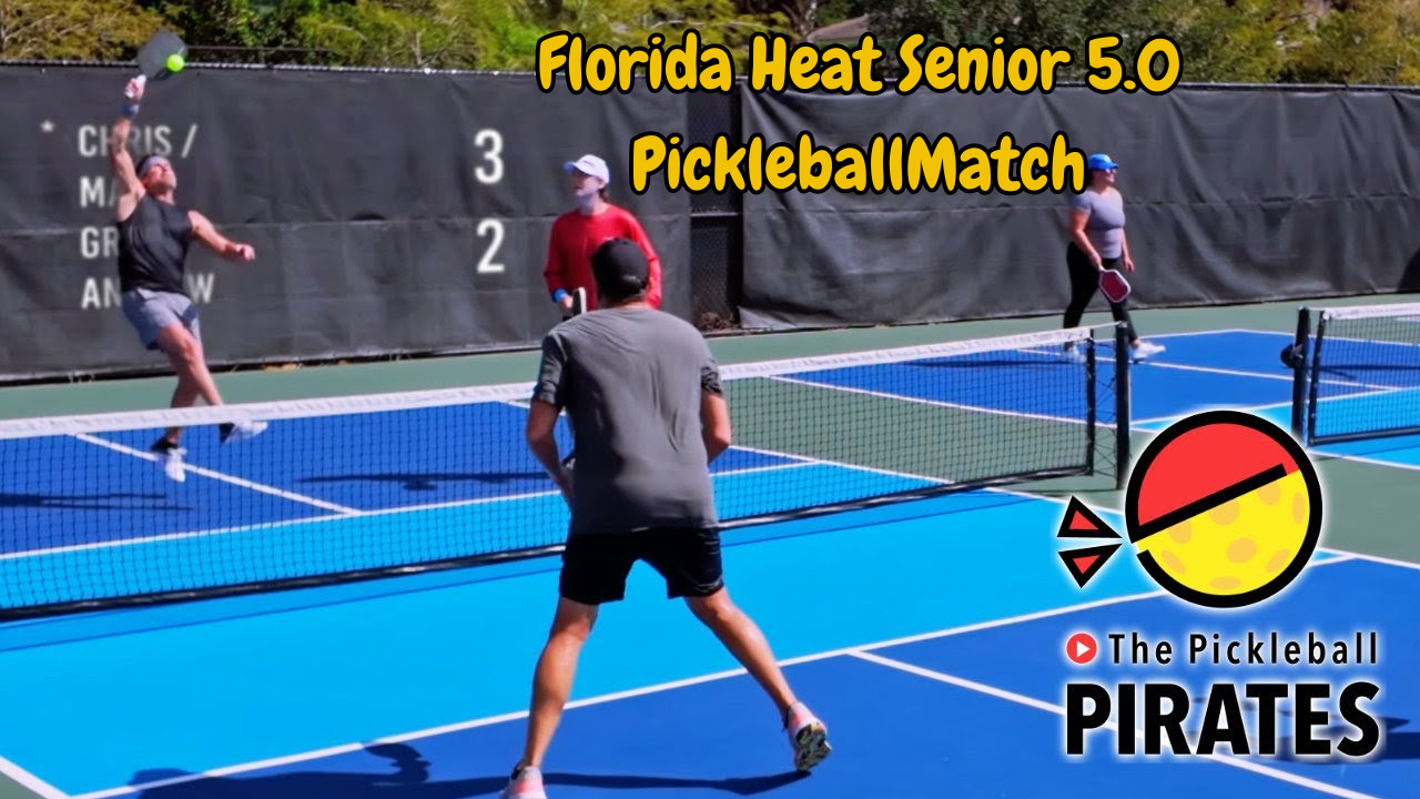 Top level Florida heat senior 5.0 pickleball gameplay