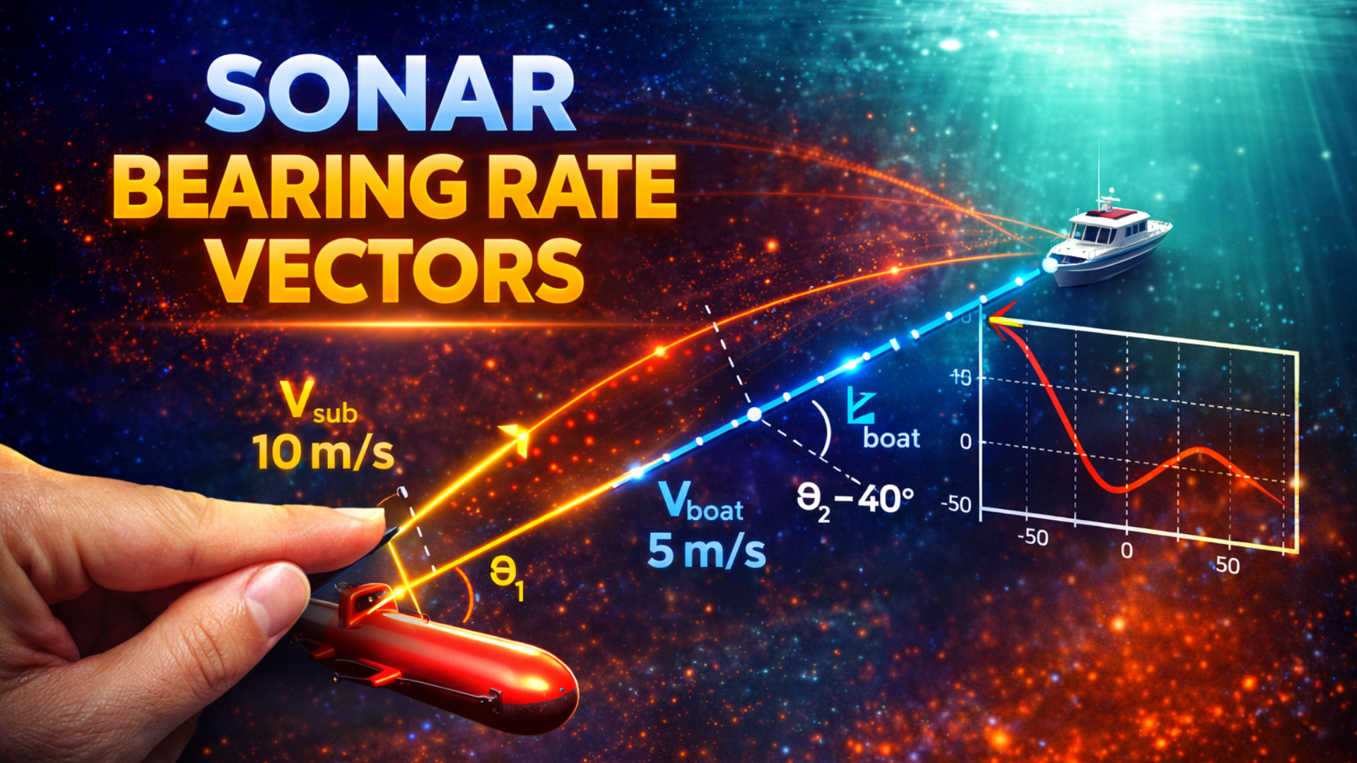 Creating a sonar bearing rate graph using vectors