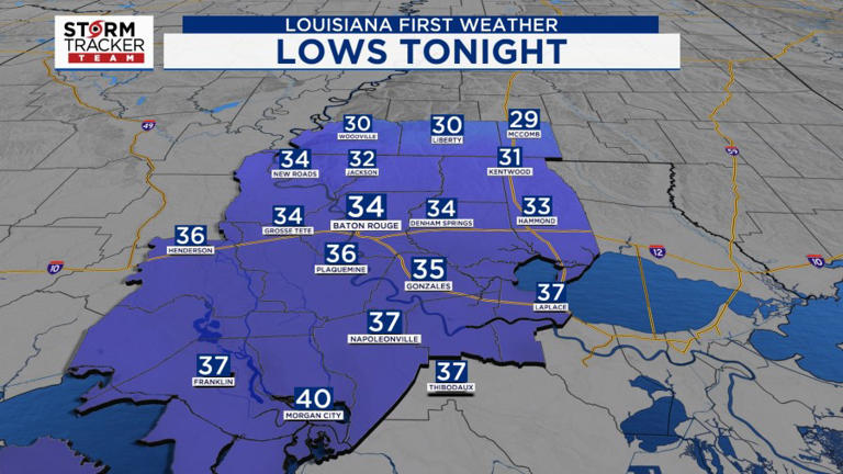 Baton Rouge weather: Another shot of cold air tonight