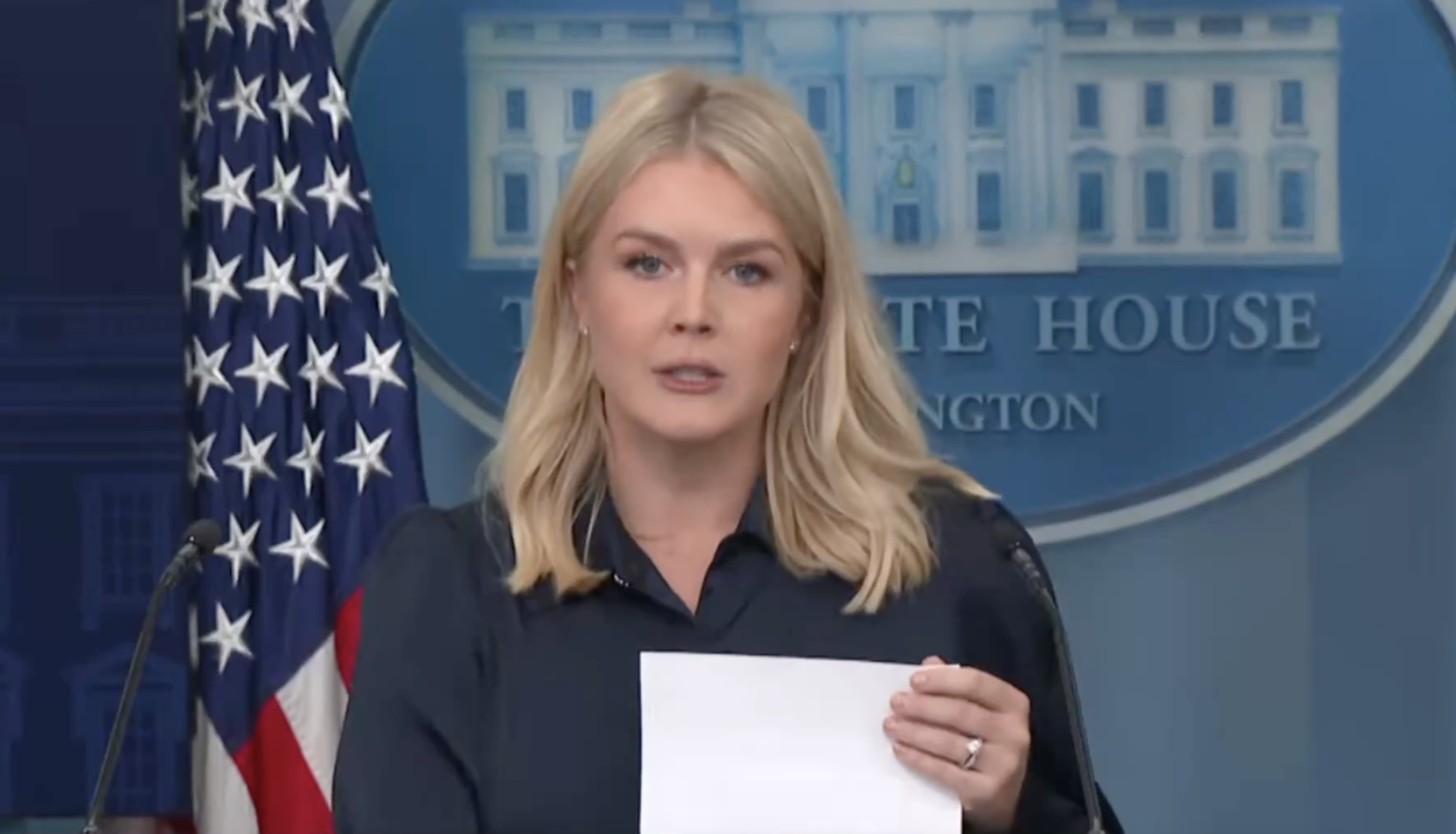 'The president wants to see justice served': Karoline Leavitt says the ...